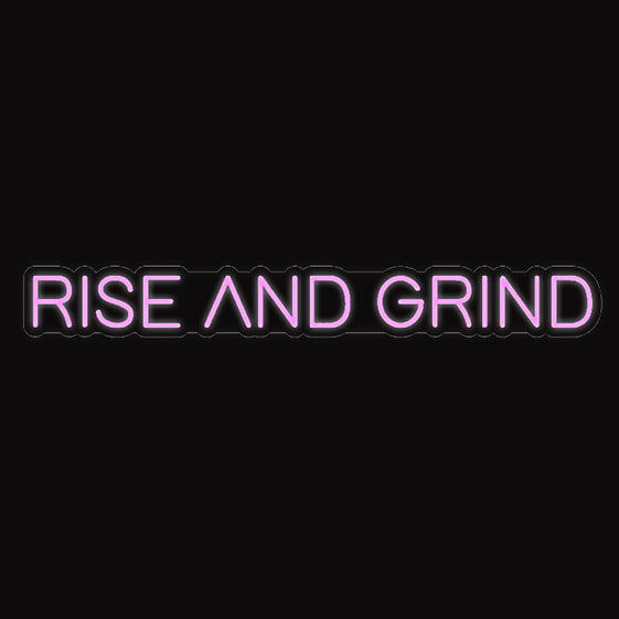 "Rise And Grind" LED Neon Wall Sign – 416 Neon